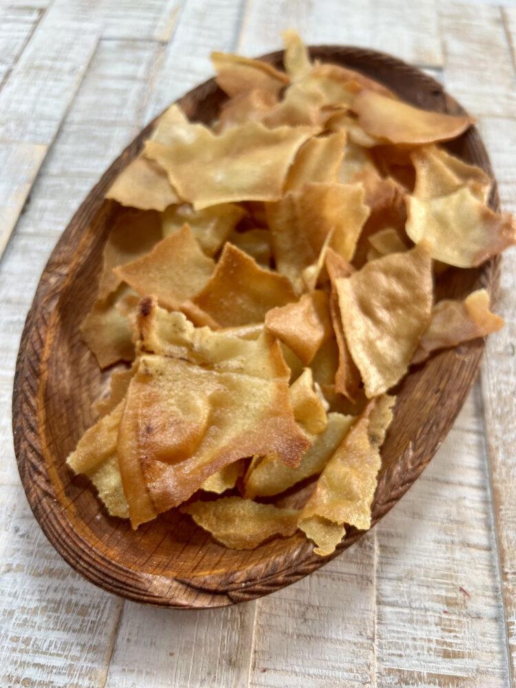 Crispy Fried Pita Bread - Let's Go Tomato