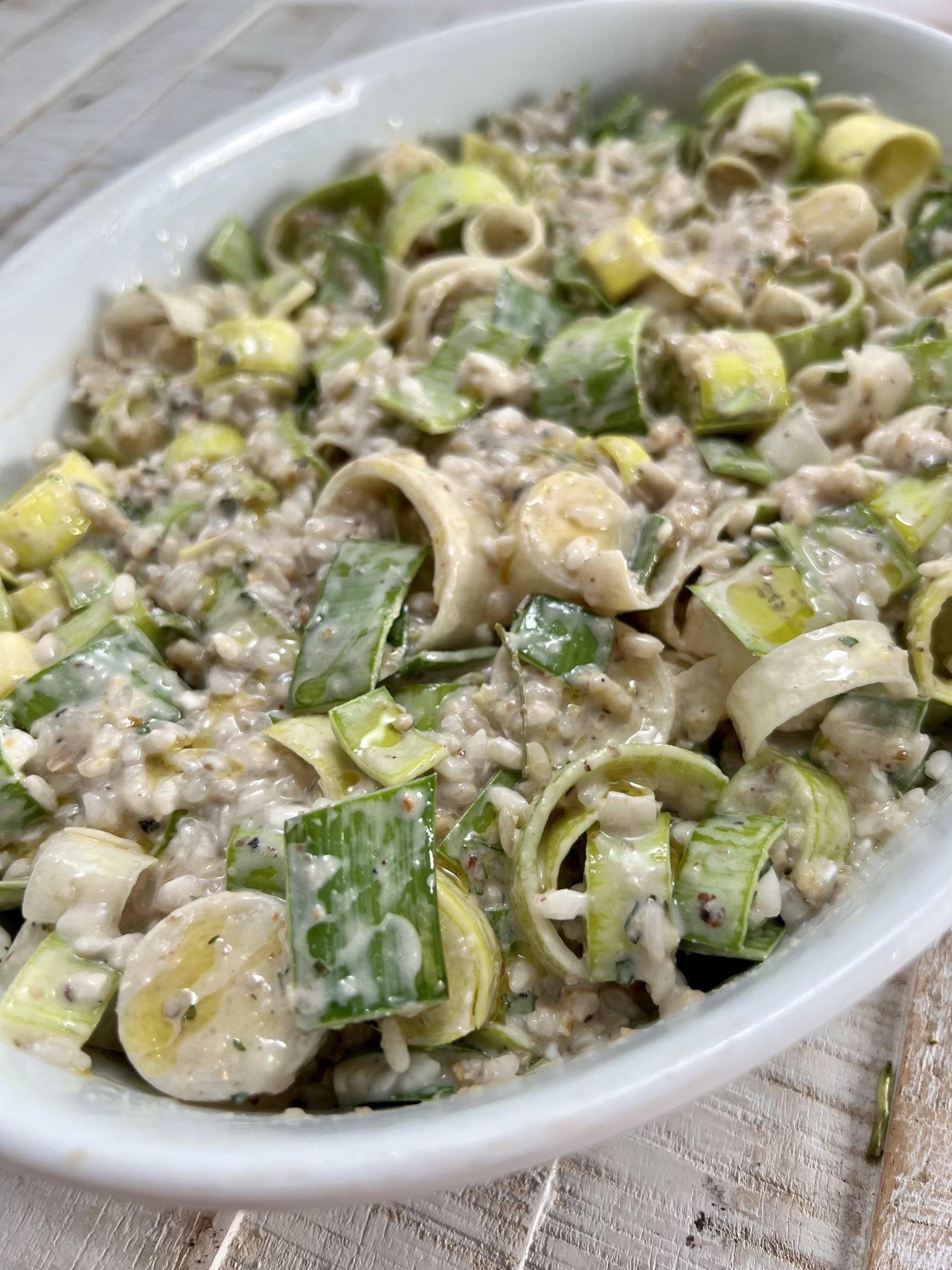 Lazy But Delicious Leek Casserole - Let's Go Tomato