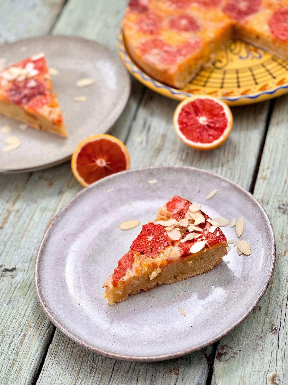 Blood Orange Olive Oil Cake with Rosemary - Let's Go Tomato